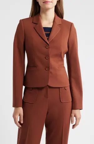 TAHARI ASL Three-button Ponte Blazer