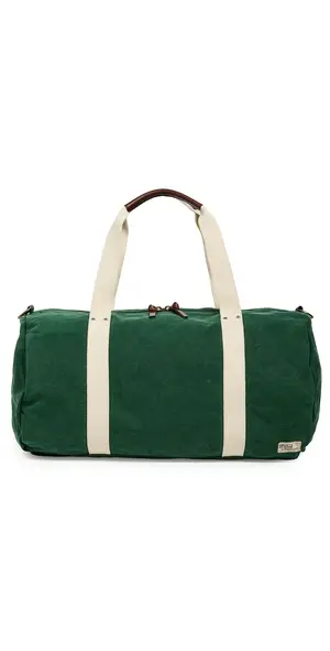 Rlx Ralph Lauren Canvas Duffle Bag - Green/cream