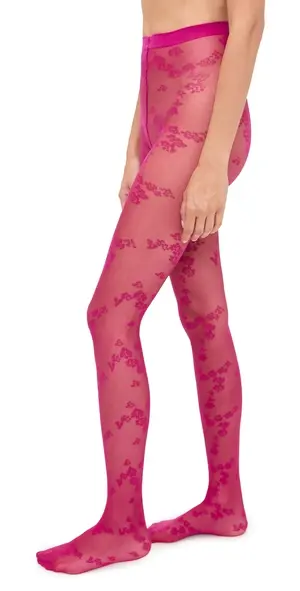 Wolford Floret Tights - Ruby