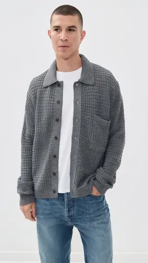 Universal Works Charlie Waffle Cardigan