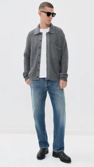 Universal Works Charlie Waffle Cardigan