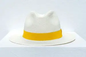 LASTELIER Panama Straw Hat - Yellow