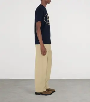 Burberry Cotton Knight Stamp T-shirt - Navy