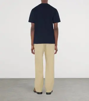 Burberry Cotton Knight Stamp T-shirt - Navy