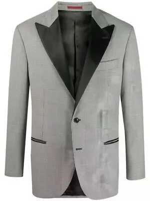 Brunello Cucinelli Single-breasted Fitted Blazer - Grey