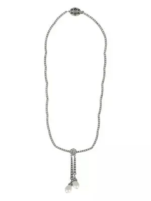 Max Mara Duda Embellished Necklace - Silver