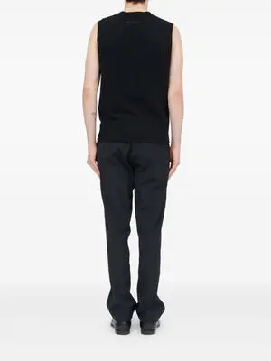 MAISON MARGIELA V-neck Sleeveless Wool Knit Top