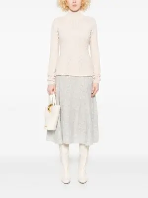 Twin-set Ribbed A-line Skirt