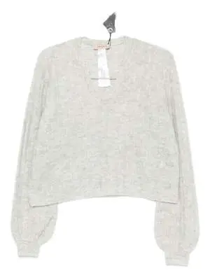 Twin-set V-neck Cropped Sweater