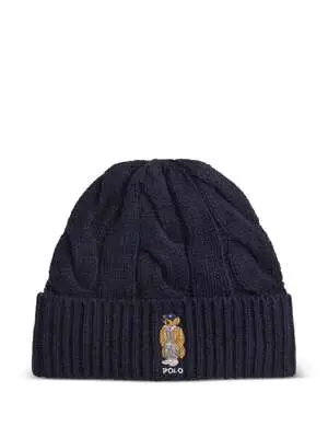 Ralph Lauren Ribbed Cable-knit Beanie - Blue