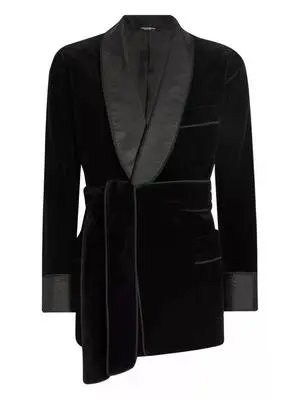 Dolce & Gabbana Velvet Shawl-collar Blazer - Black