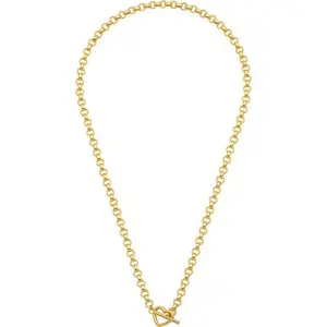 Estée Lauder Heart T-bar Chain Necklace - Gold