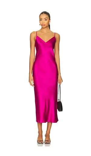 Sablyn Taylor V-neck Bias Cut Dress - Pink
