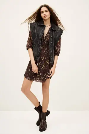 Ba&sh Kanissa Short Printed Dress - Brown