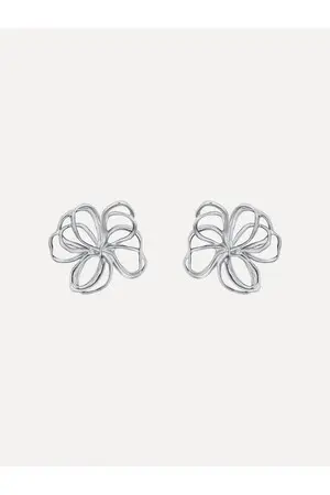 Oscar De La Renta Threaded Flower Earrings - Floral