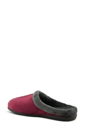SPRING STEP SHOES Aushana Faux Fur Mule Slipper - Bordeaux Multi