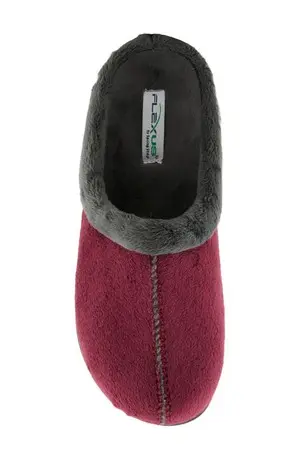 SPRING STEP SHOES Aushana Faux Fur Mule Slipper - Bordeaux Multi