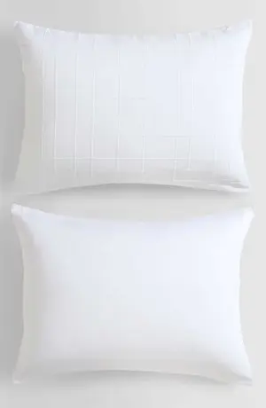 Calvin Klein Puckered Grid Duvet Cover & Shams Set