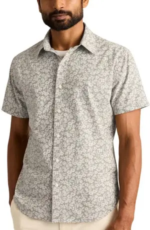 Bonobos Riviera Slim Fit Floral Short Sleeve Stretch Cotton Button-up Shirt - Riviera Short Sleeve