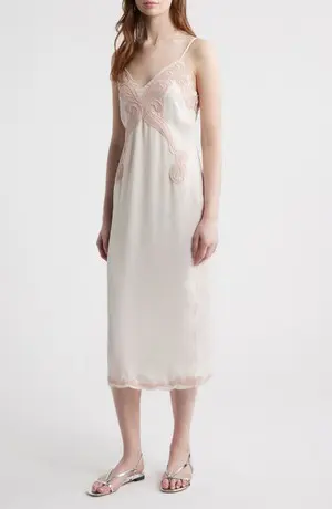 Rag & Bone Ann Embroidery Detail Slipdress - Blush