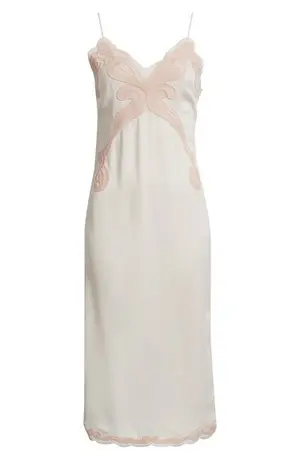 Rag & Bone Ann Embroidery Detail Midi Slipdress