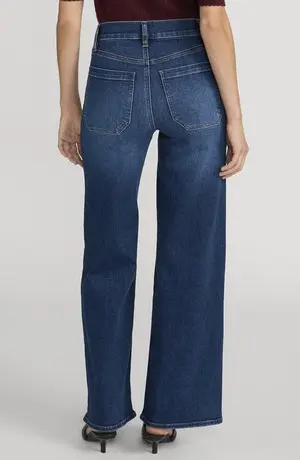 FRAME Le Pixie Slim Palazzo Patch Pocket High-waist Wide-leg Jeans - Savior