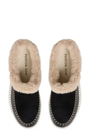 Jack Rogers Josie Faux-fur Sneakers - Black