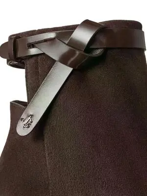 JIMMY CHOO Camie 85 Suede And Leather Ankle Boots - Brown