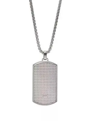 Emporio Armani Tag Pendant Necklace - Silver