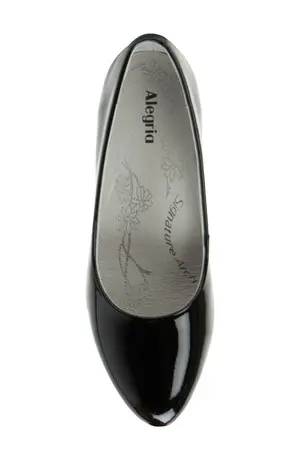 ALEGRIA BY PG LITE Lisah Almond Toe Pump - Black Patent