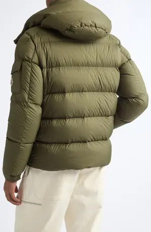Moncler Maya 70 Hooded Quilted Down Jacket - Green