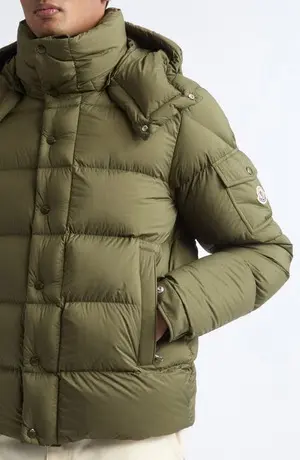 Moncler Maya 70 Hooded Quilted Down Jacket - Green