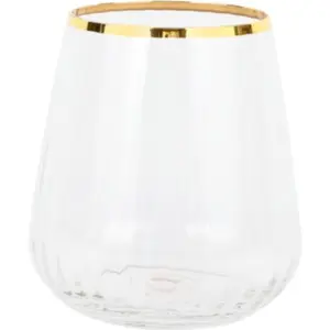 VIETRI Francesca Double Old Fashioned Glass - Gold