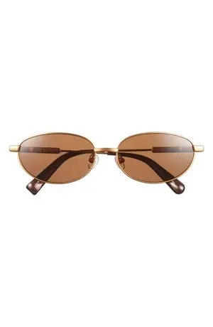 Jacquemus Les Lunettes Alba Sunglasses - Matt Gold/metallic Brown/brown