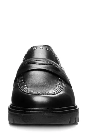 ARA Cardiff Studded Penny Loafer - Black