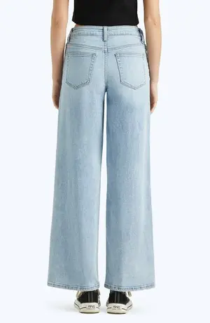 BAYEAS Mid-rise Wide Leg Jeans - Light Blue