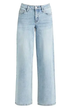 BAYEAS Mid-rise Wide Leg Jeans - Light Blue