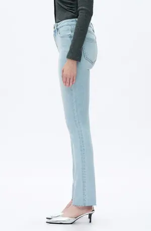 BAYEAS Raw Hem Skinny Jeans - Light Blue