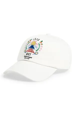 Casablanca Embroidered Adjustable Baseball Cap - Casa Way Mountain
