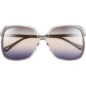 Chloé 60mm Oversized Square Sunglasses Grey