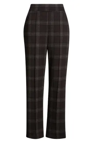 Hue Plaid High-rise Pull-on Pants