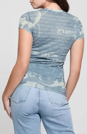 Guess Printed Fitted T-shirt