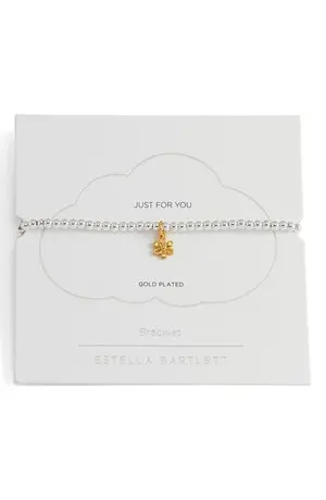 Estée Lauder Sienna Flower Beaded Stretch Bracelet - Gold