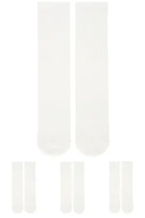 SKIMS Tube Crew Socks 3 Pack - Chalk