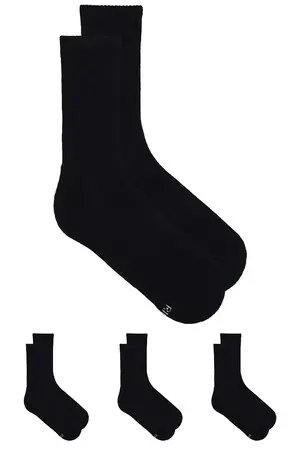 SKIMS Tube Crew Socks 3 Pack - Onyx