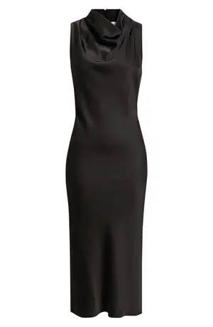 Sam Edelman Cowl Neck Maxi Dress - Black