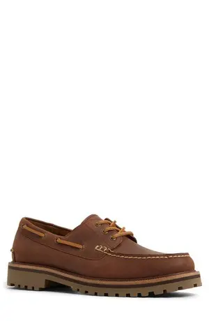 Aldo Lugged Boat Shoe - Dark Brown