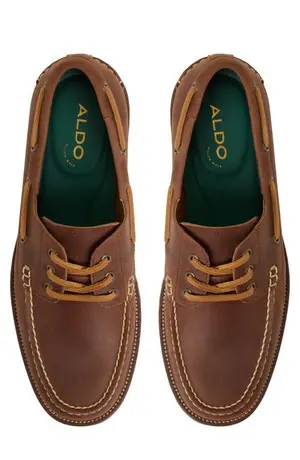 Aldo Lugged Boat Shoe - Dark Brown