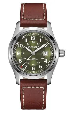Hamilton Khaki Field Automatic Strap Watch - Green