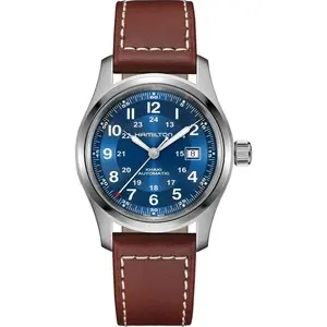 Hamilton Khaki Field Automatic Strap Watch Blue